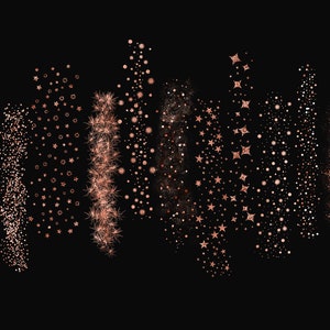 Rose Gold Confetti Brush Strokes, Rose Gold Foil Brush Strokes, Rose ...