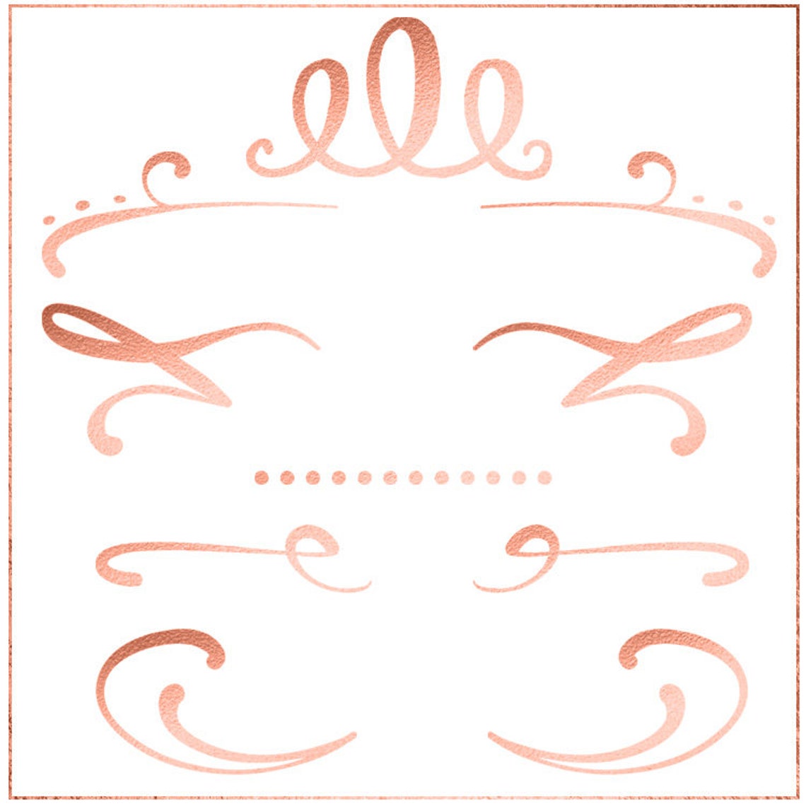 Rose Gold Monogram Alphabet Clipart, Wedding Rose Gold Alphabet, Floral ...