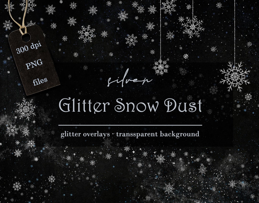 Silver Snow Dust Clipart, Silver Snowflakes Clipart, Magic Dust ...