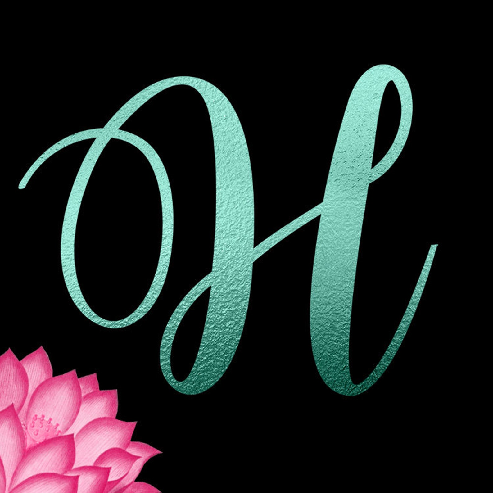 Mint Font Mint Alphabet Clipart Mint Foil Alphabet Mint | Etsy