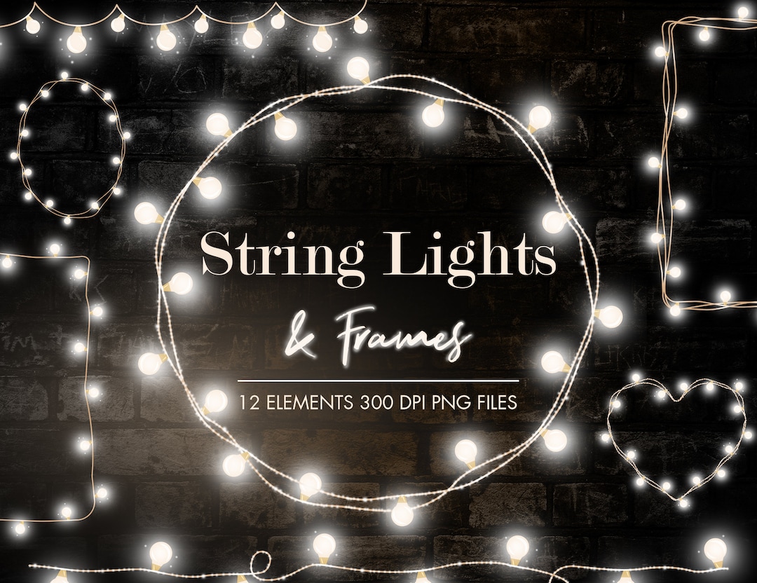 Star String Lights and Frames, Fairy Lights, Glowing Frames, Winter ...