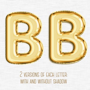 Gold Balloon Alphabet Clip Art, Gold Balloons, Gold Foil Alphabet, Gold ...