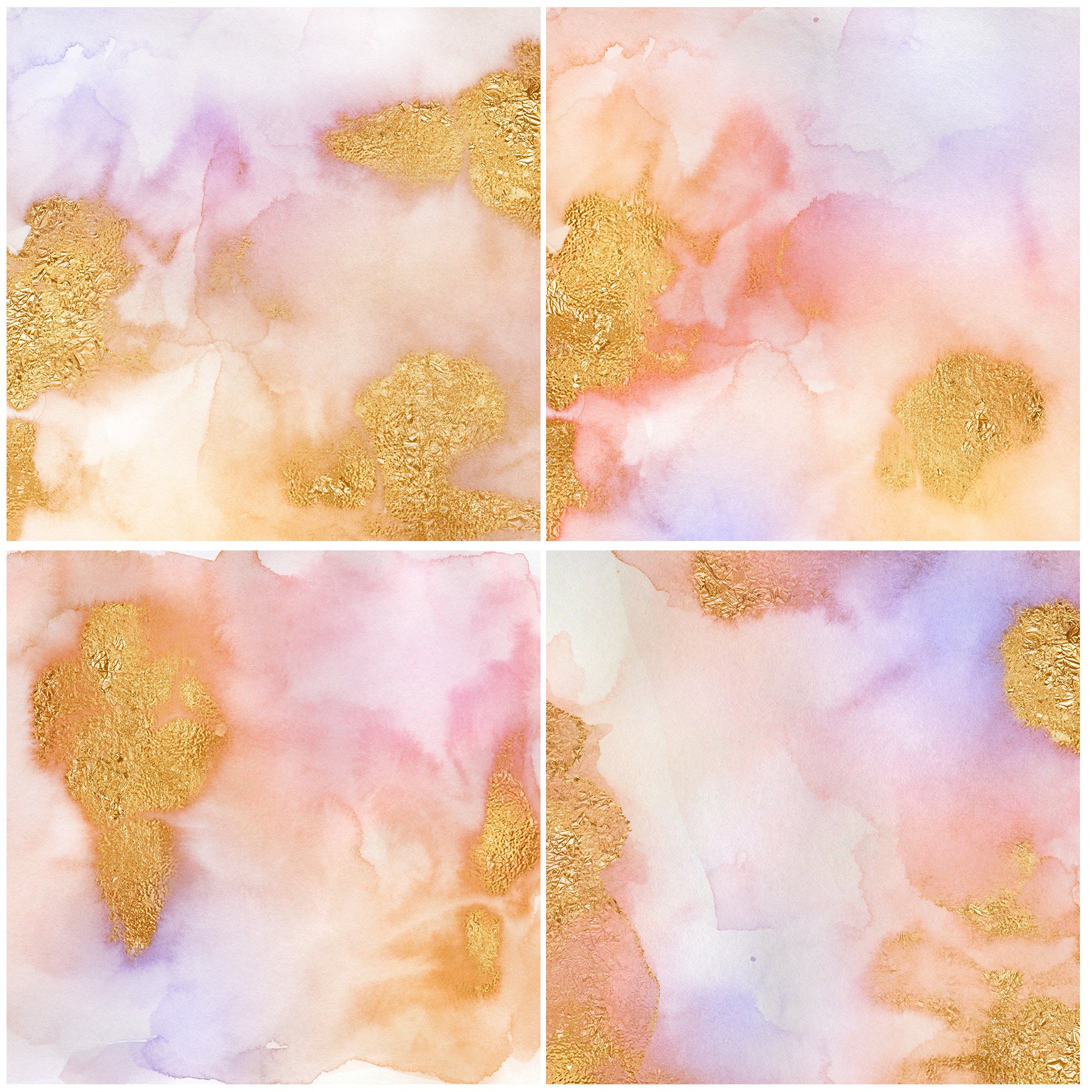 Watercolor Digital Paper With Gold Paint Splatters Watercolor - Etsy