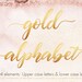 Gold Alphabet Clipart, Gold Font Clipart, Gold Foil Alphabet, Gold ...