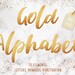 Gold Font Clipart, Gold Alphabet Clipart, Gold Foil Alphabet, Gold ...