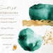 Gold & Green Watercolor Design Kit: PNG Graphics (digital Download) - Etsy