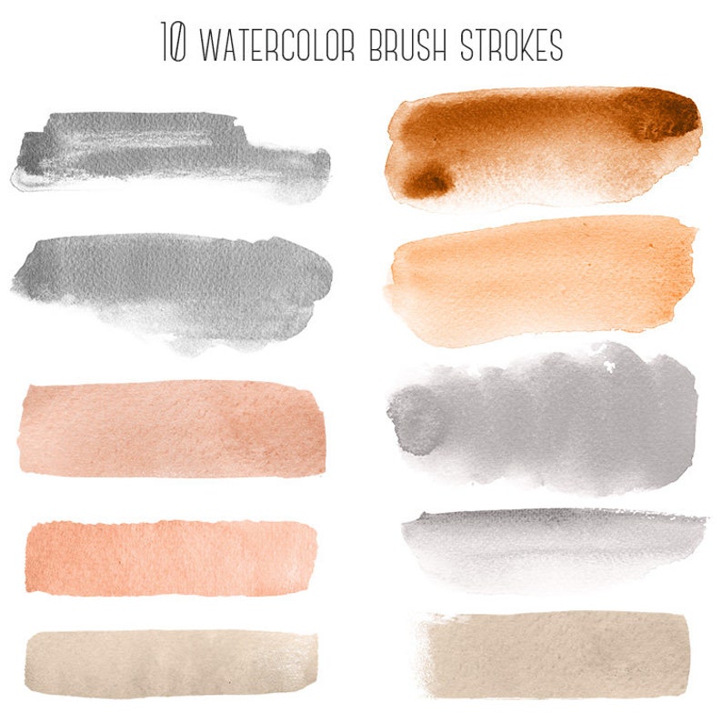 Watercolor Shapes Watercolor Brush Strokes Clipart Circle - Etsy
