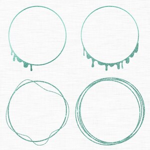 Mint Round Frames Clipart, Mint Circles Clipart, Circle, Frame Overlays ...