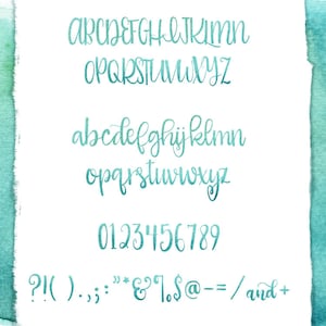 Buy 3 Pay for 2, Mint Watercolor Alphabet Clipart, Green Watercolor ...