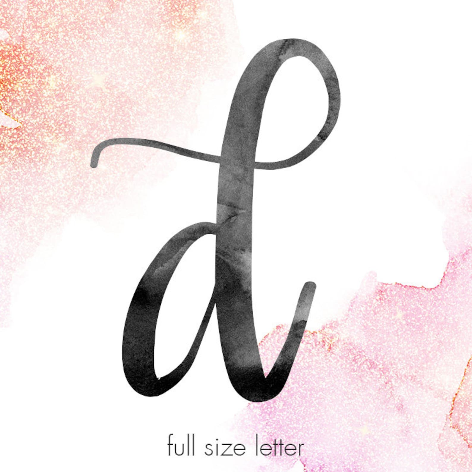 Watercolor Font Black Watercolor Alphabet Clipart Watercolor | Etsy