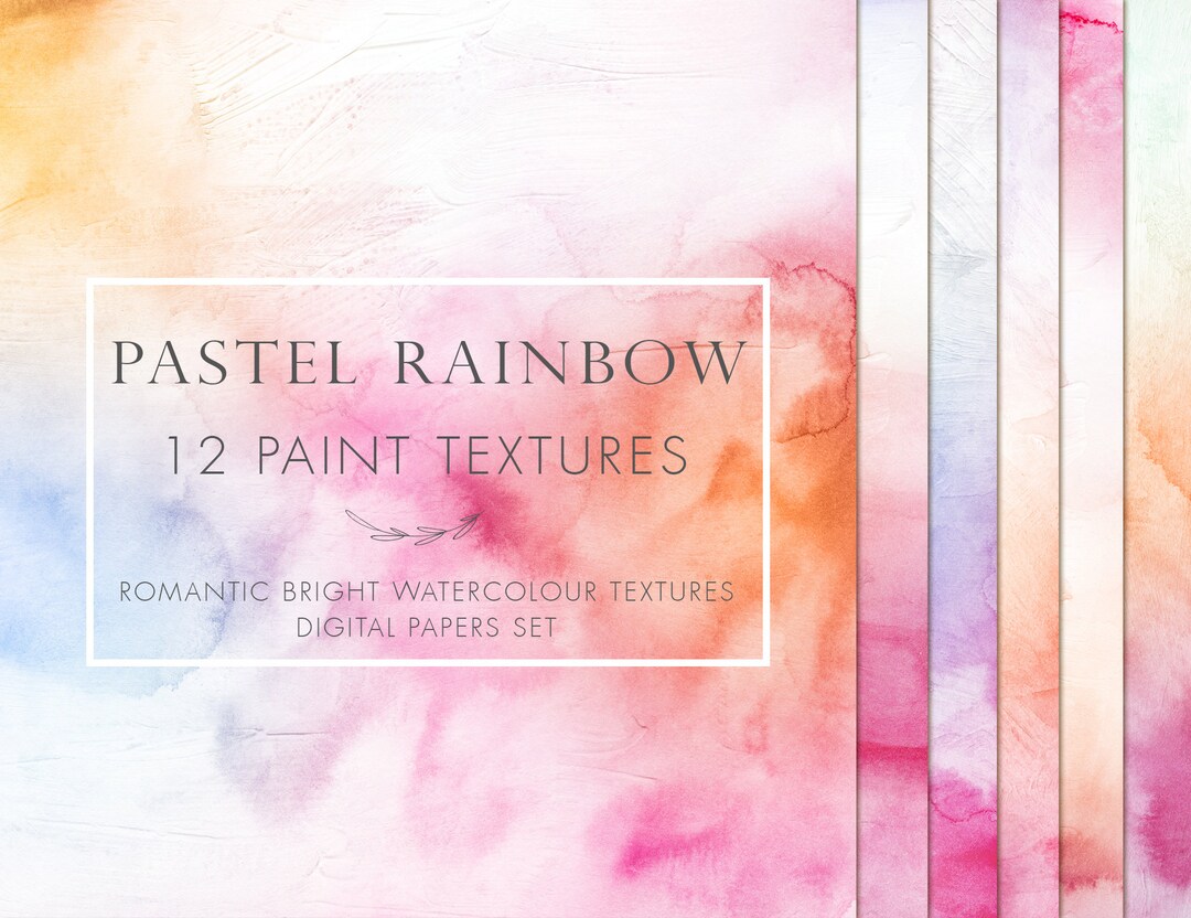 Rainbow Watercolor Ombre Digital Papers, Watercolor Wallpaper, Paper ...