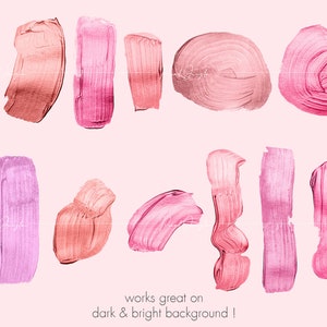 Blush Acrylic Brush Strokes, Blush Paint Splatters, Blush Design ...