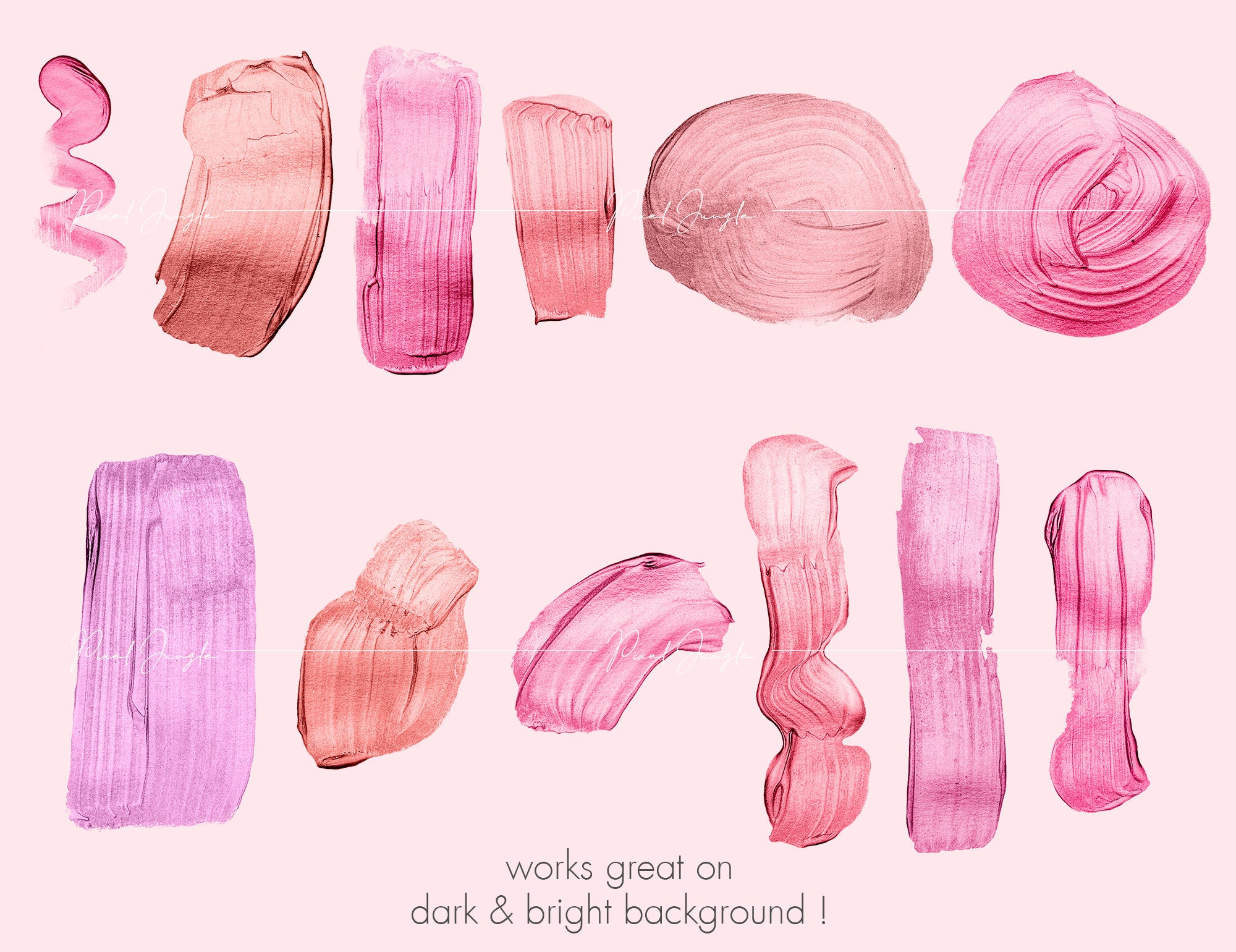 Blush Acrylic Brush Strokes Blush Paint Splatters Blush - Etsy