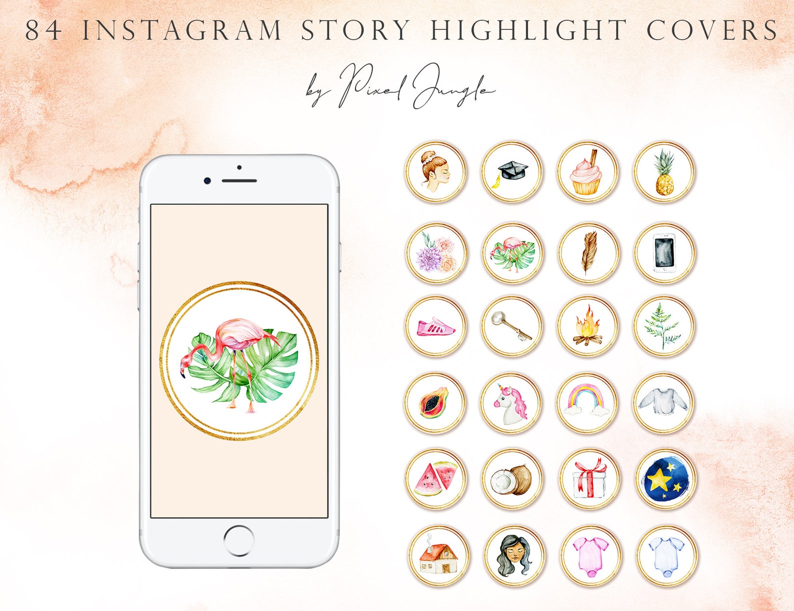 Instagram Highlight Icons Gold Story Covers Gold Instagram - Etsy