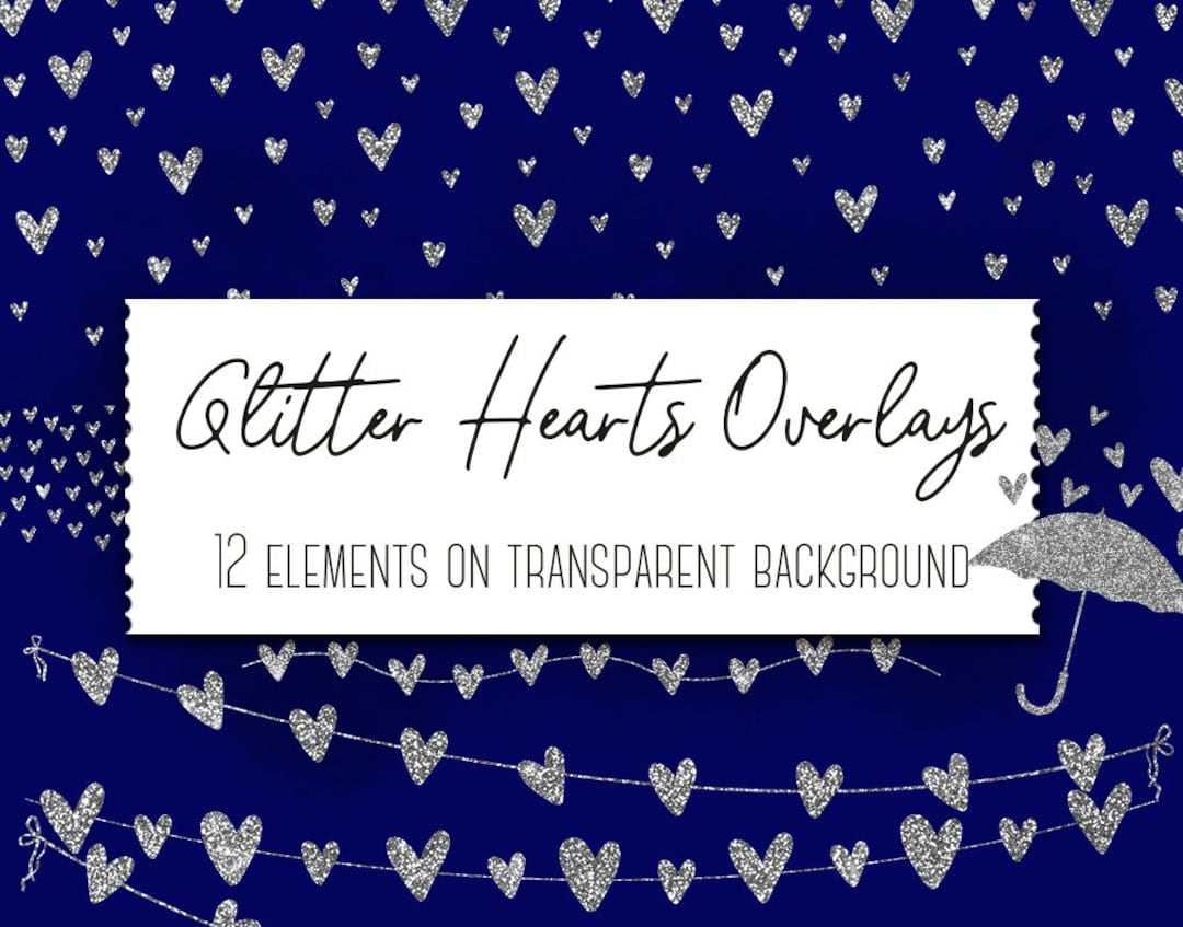 Silver Hearts Overlays, Silver Hearts Clipart, Silver Borders Clip Art ...