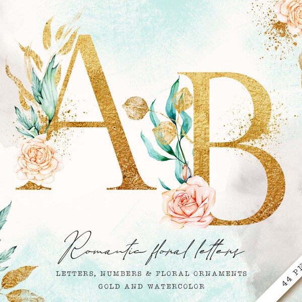 Floral Letters - Etsy