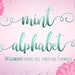 Mint Font, Mint Alphabet Clipart, Mint Foil Alphabet, Mint Letters ...
