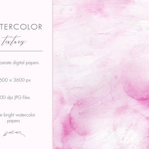 Pink Watercolor Ombre Digital Papers, Watercolor Wallpaper, Paper Pack ...