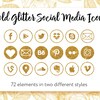 Watercolor Social Media Icons, Watercolor Icons, Social Media Buttons ...