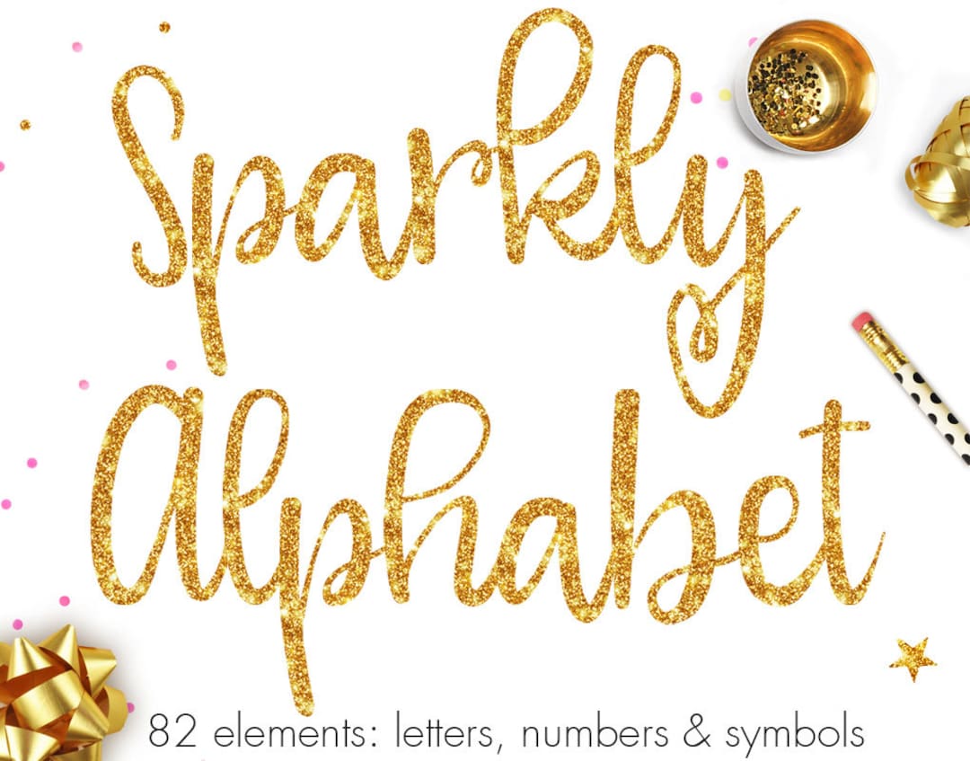 Buy 3 Pay for 2, Sparkly Alphabet, Gold Letters, Gold Glitter Alphabet ...