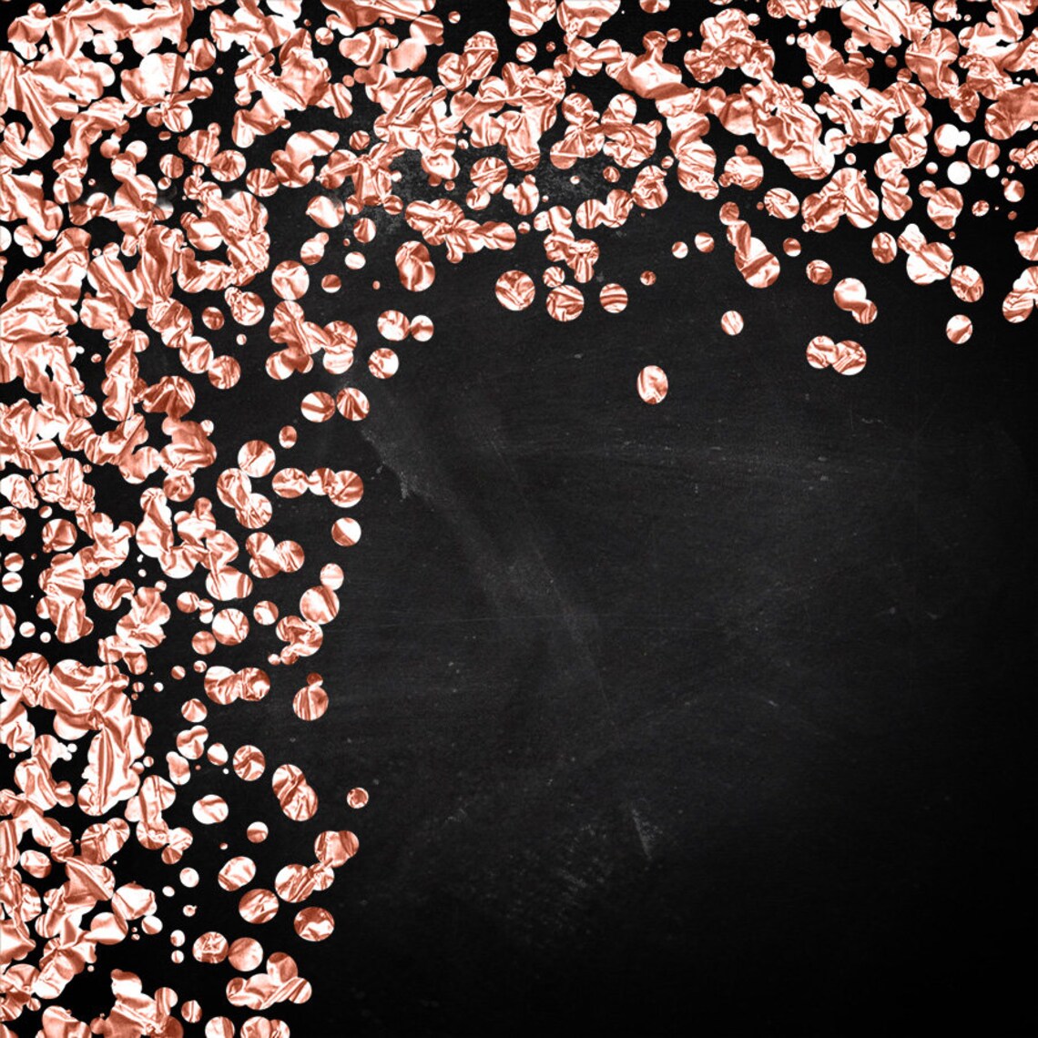 8 Rose Gold Confetti Frames Pack Clip Art Set Rose Gold Foil - Etsy