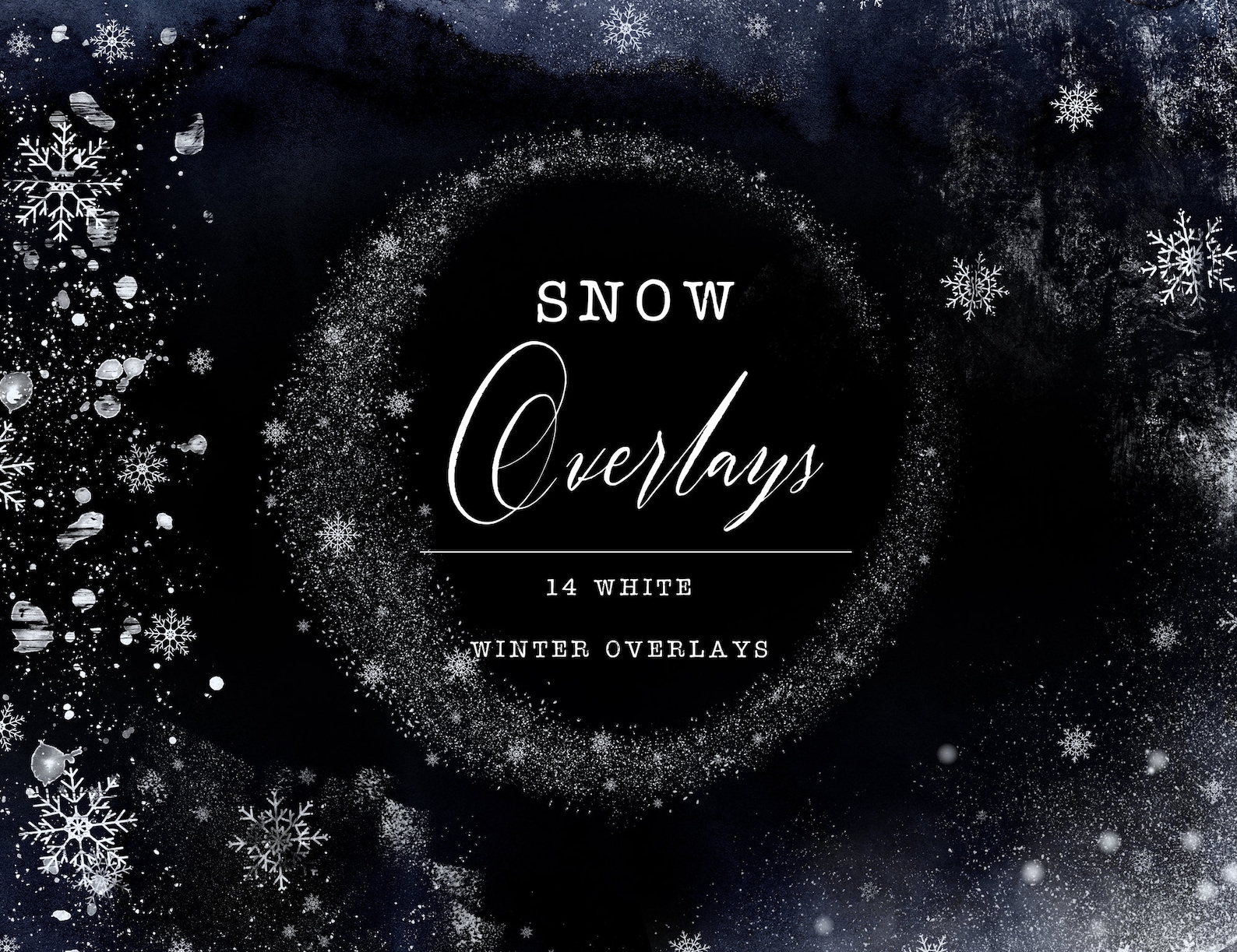 White Snow Overlays Winter Overlays Snow Dust Winter | Etsy