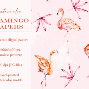 Flamongo Tropical Seamless Digital Paper, Seamless Background, Seamless ...