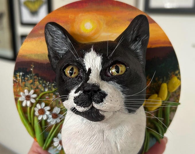 Custom Pet Portrait Sculpture Hand Sculpted Polymer Clay. - Etsy