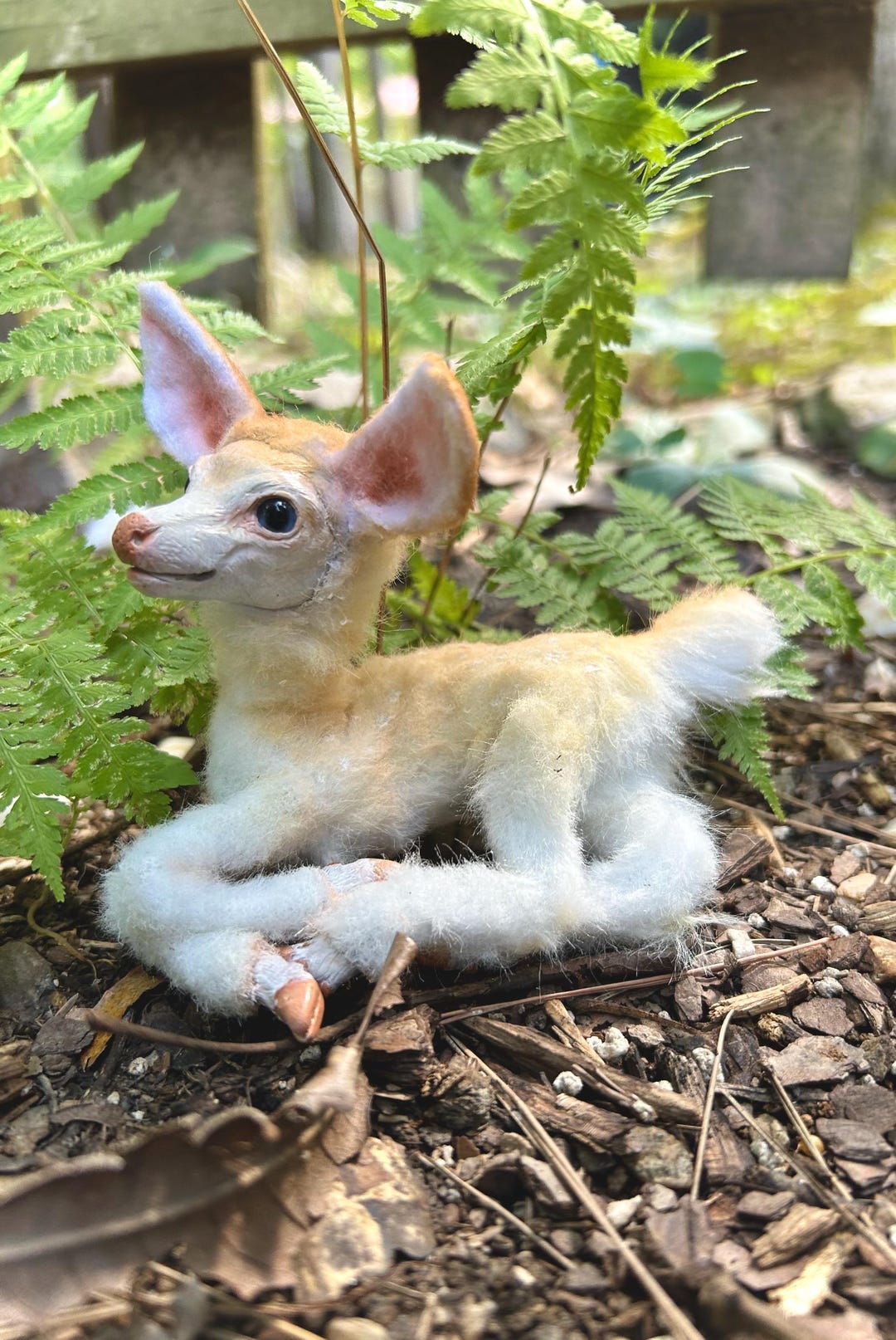 Fawn Albino Deer Original Art Doll Figurine Posable - Etsy