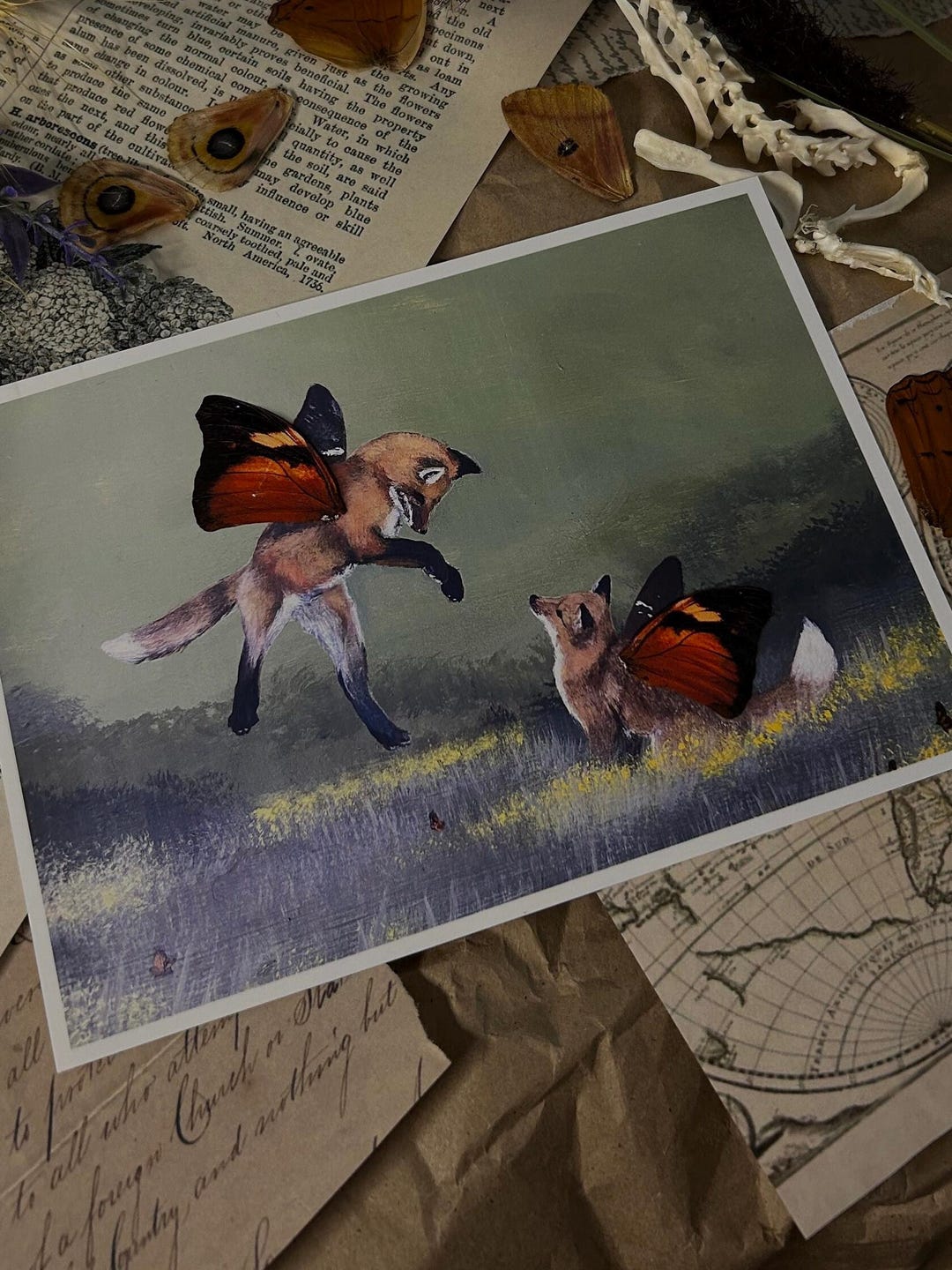 Fairy Fox Kits Art Print - Etsy