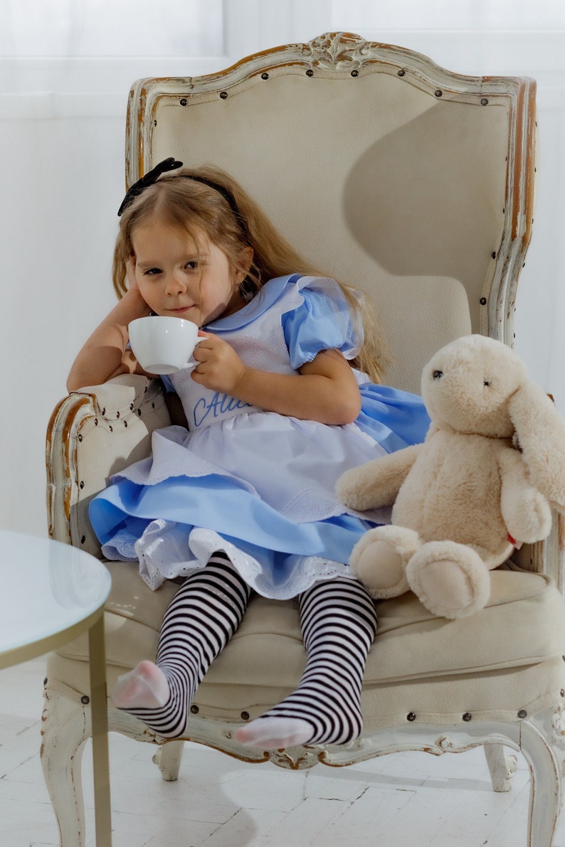 Alice in Wonderland Dress for Girls – Toddler Fairy Tale Costume, Tea ...