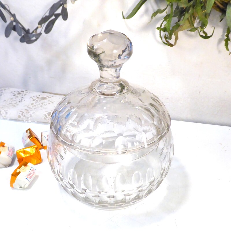 Bonboniere Glasdose Mit Deckel Juri Mundgeblasenes Kristallglas Mit