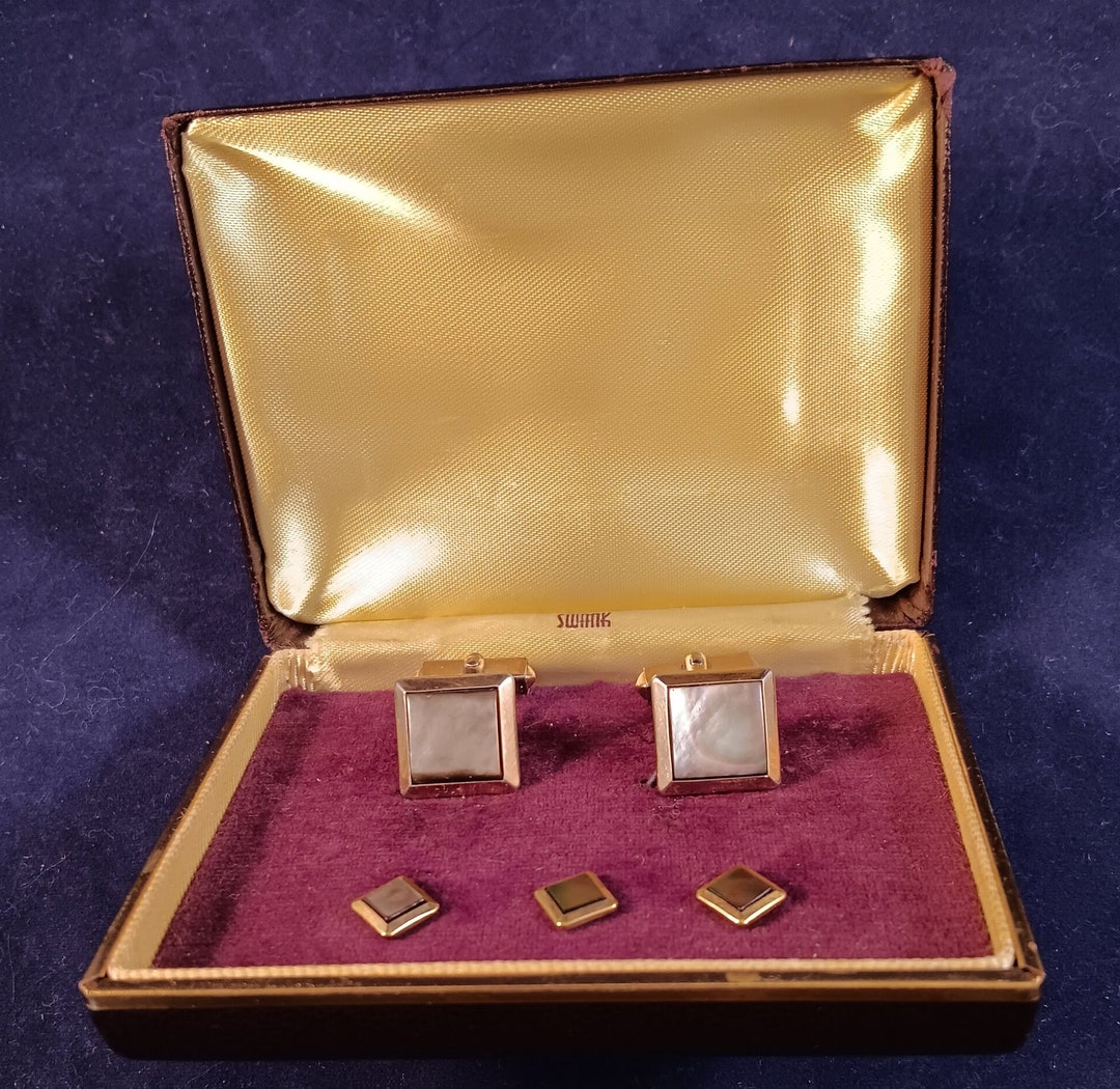Swank Tuxedo Cufflink Set - Etsy
