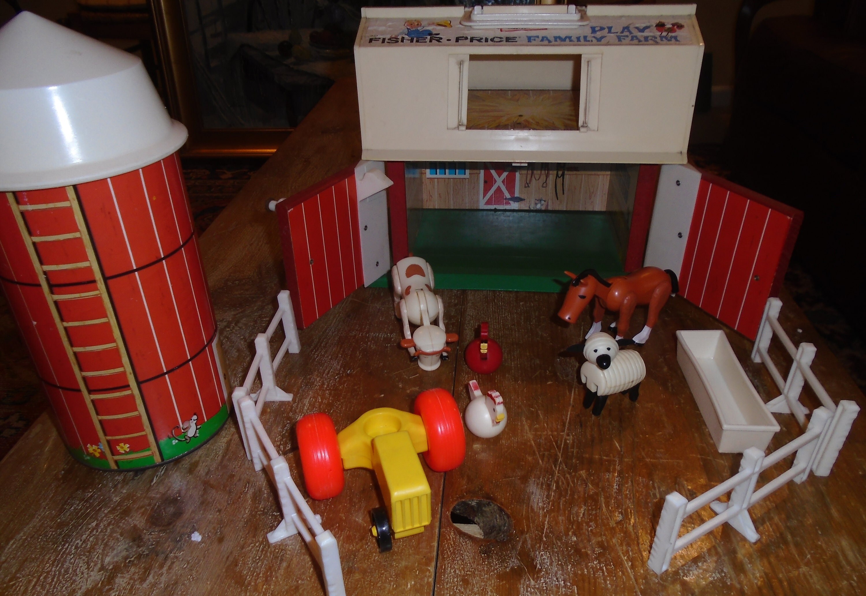 Fisher-price Family Play Farm, Cow, Horse, Lamb, Chicken, Rooster, 915 ...