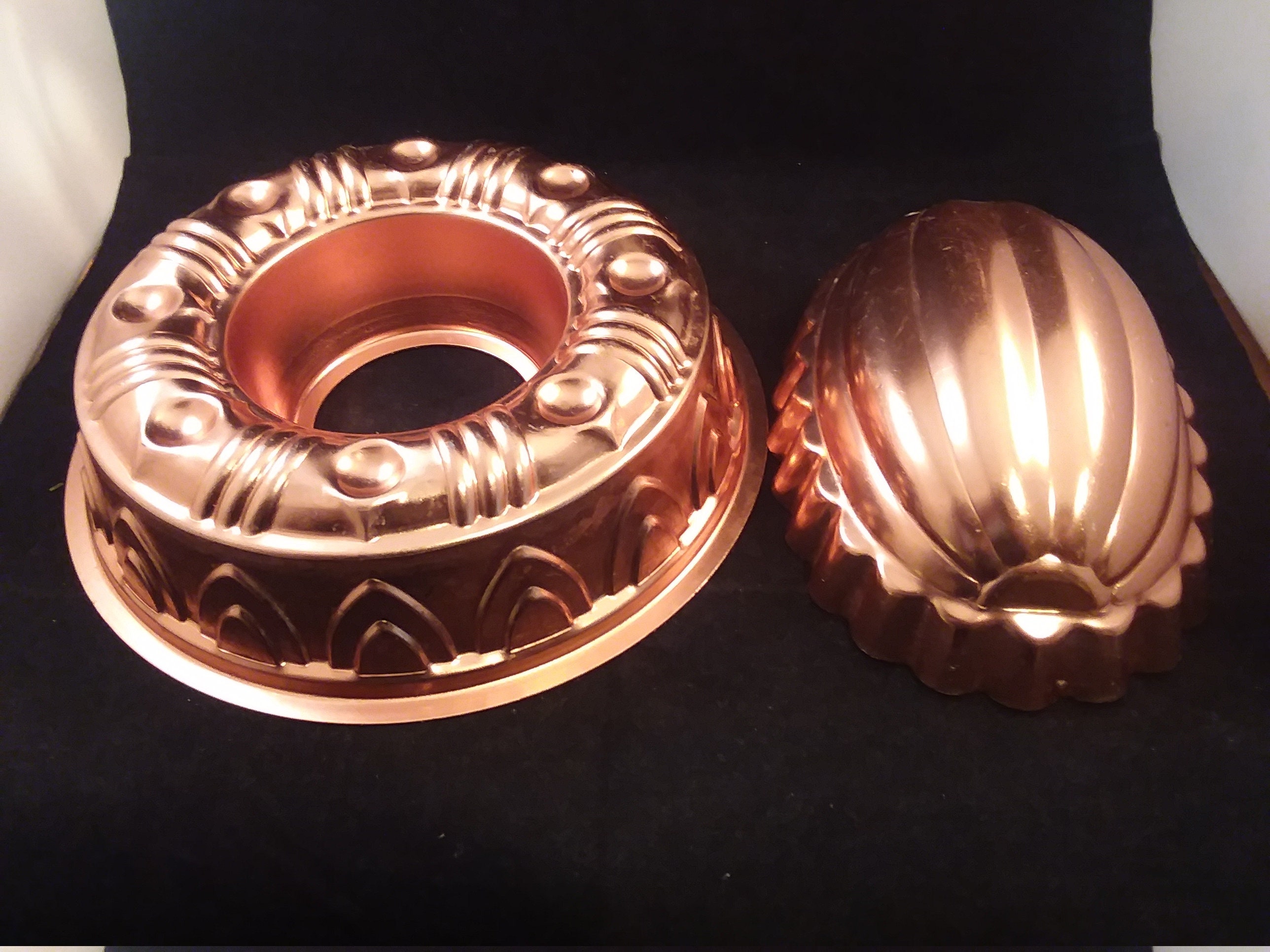 Copper Tone Jello Molds, From 1970's, Rings to Hang on Wall - Etsy