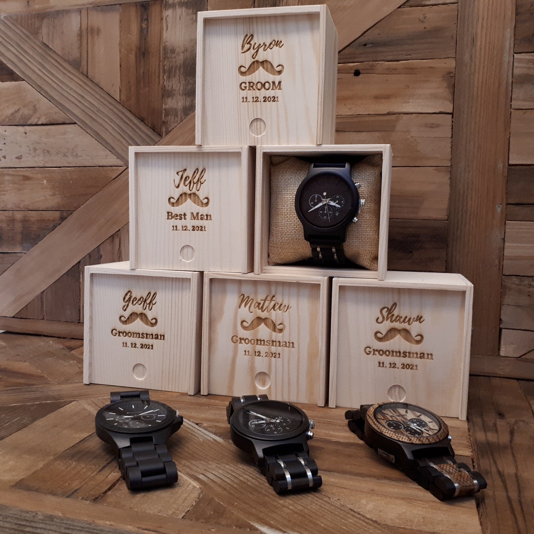 Set of Groomsmen Watches, Personalized Watches, Groom Watches, Father ...
