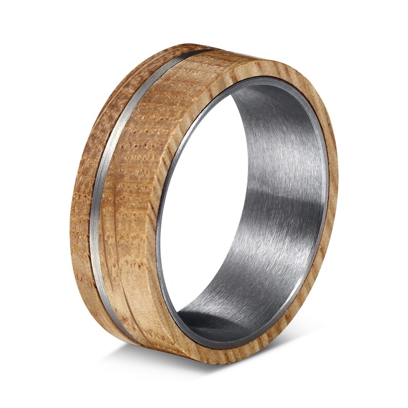 Tungsten Wood Ring Whisky Barrel Wood Tungsten Wedding Ring - Etsy