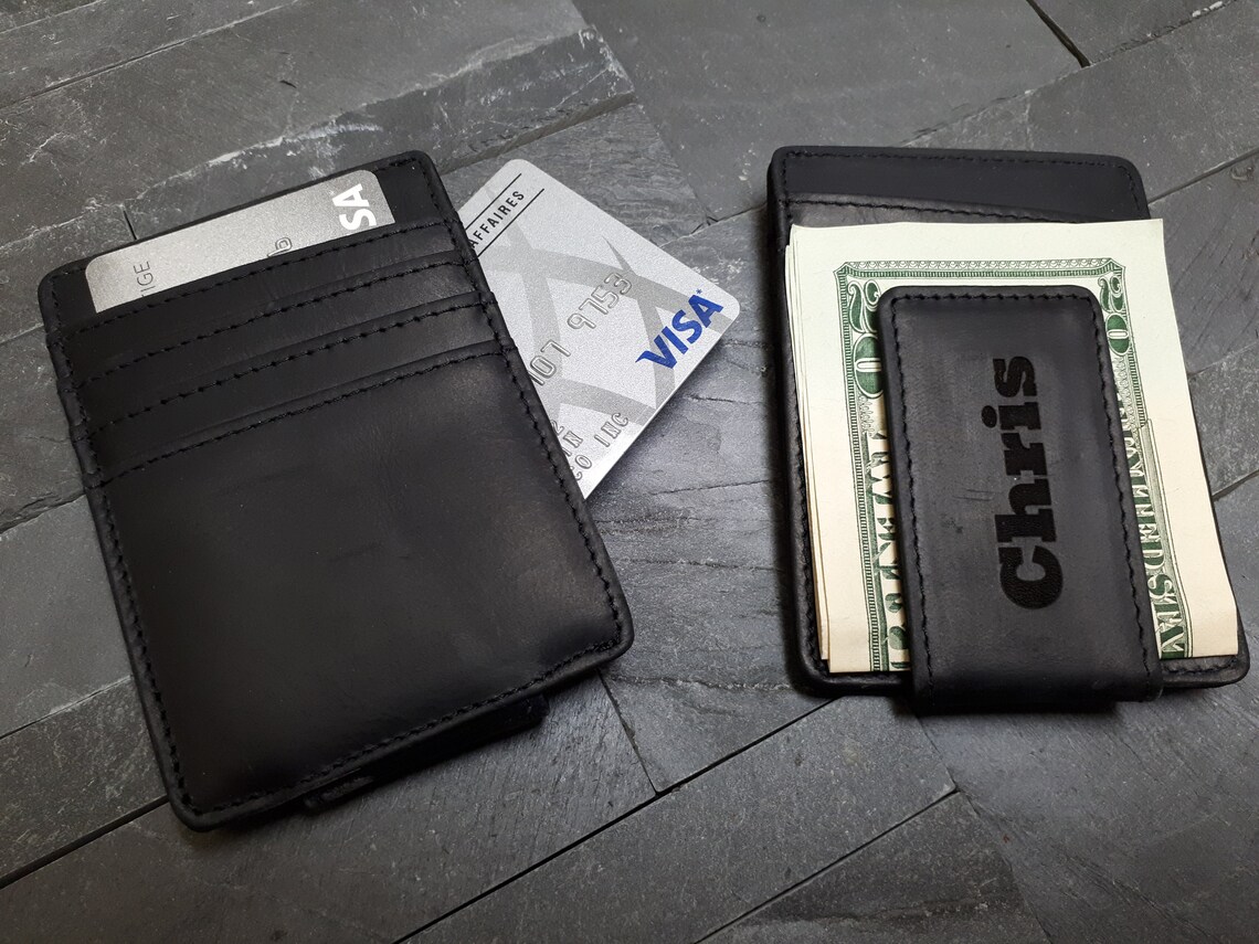 Minimalist Card Walletmagnetic Clip Engraved Magnetic Clip - Etsy