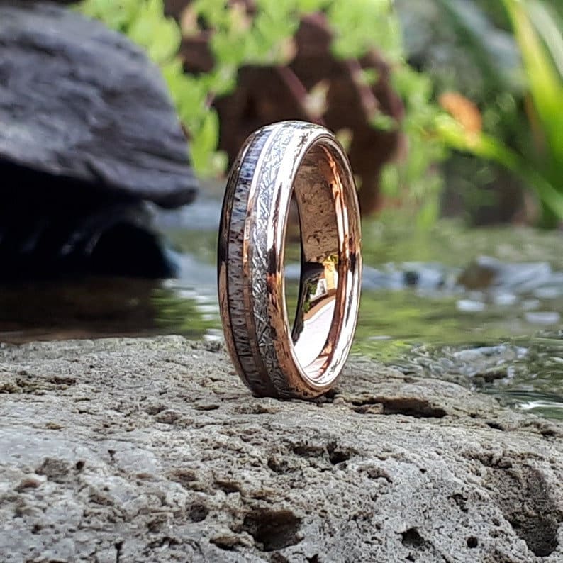 Tungsten carbide rose gold ring store