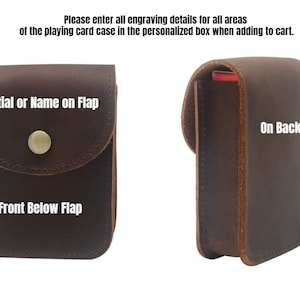 Leather Playing Card Case, Leather Card Sleeve, Playing Cards Travel ...