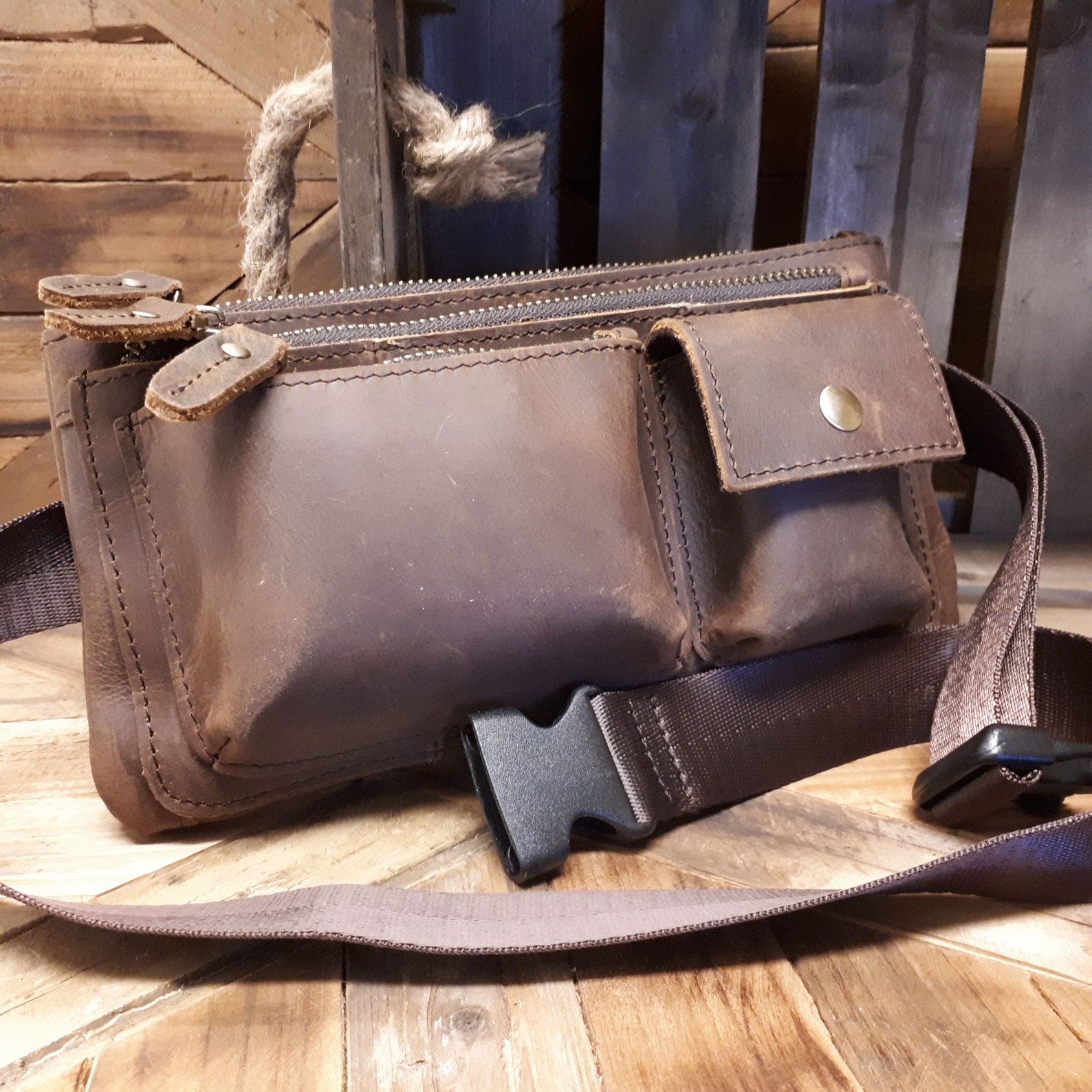 Personalized Leather Belt Bag Travel Waist Bag Crossbody - Etsy