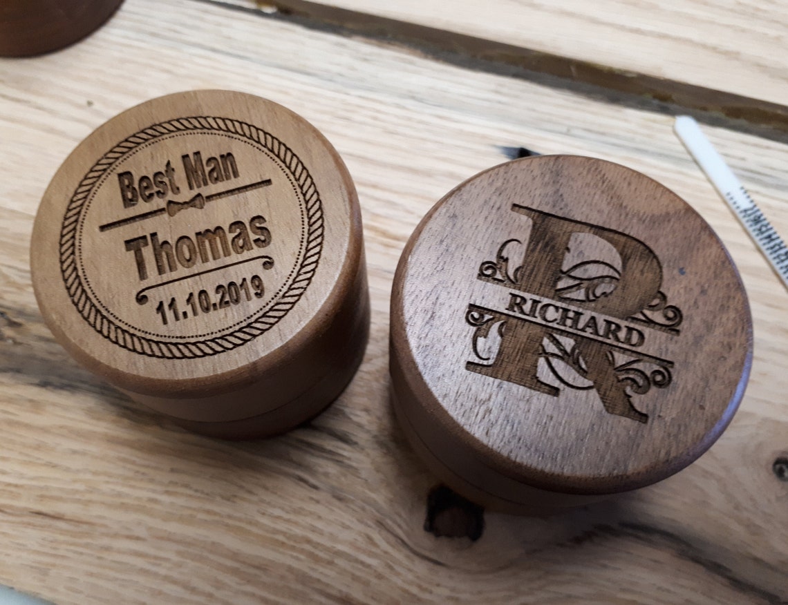 Engraved Wood Ring Box Personalized Wedding Ring Box Custom - Etsy