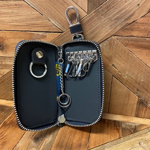 Personalized Leather Key Case, Leather Key Wallet, Key Organizer ...