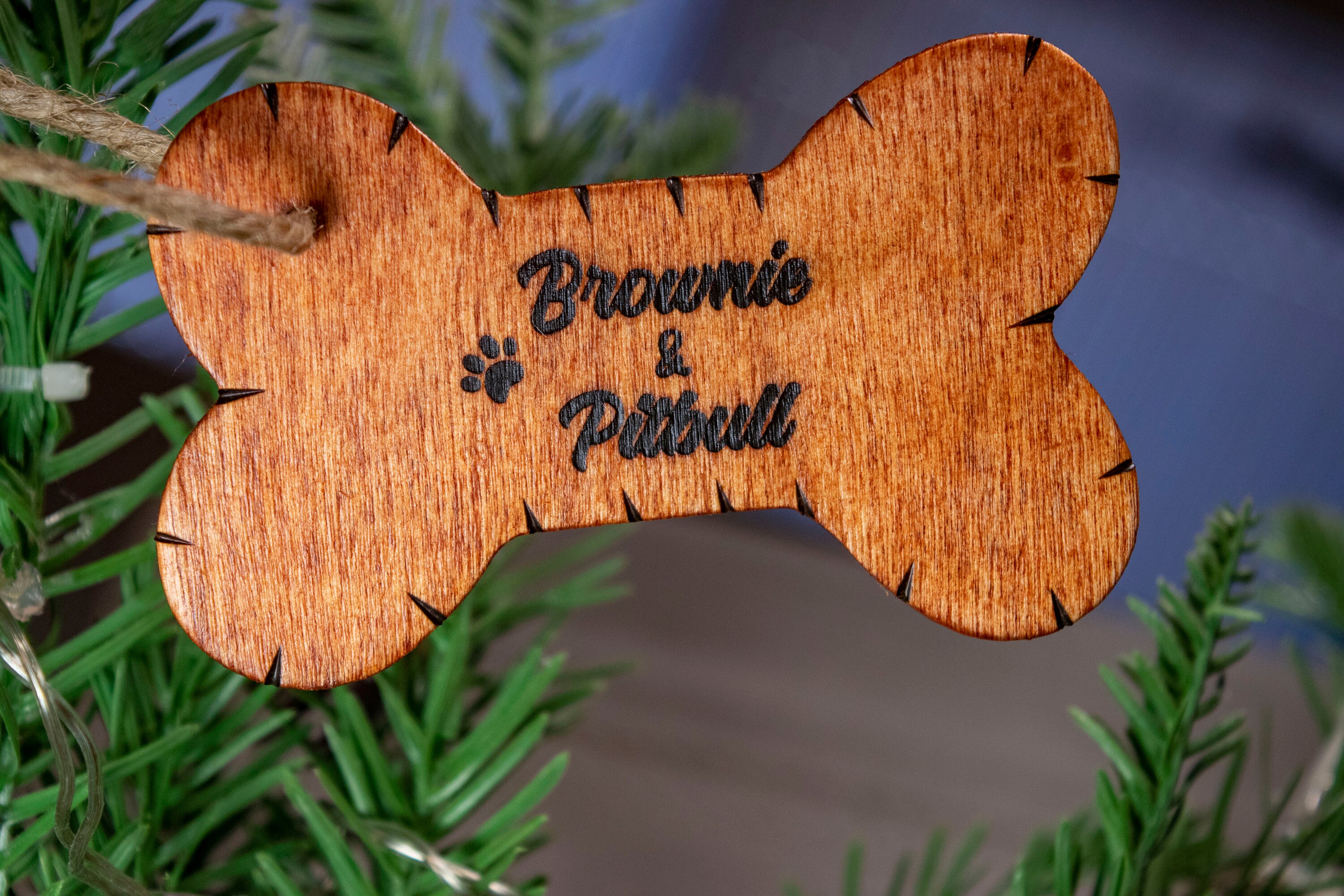 Christmas Personalized Dog, Laser Engraved Dog Bone Ornament Custom ...