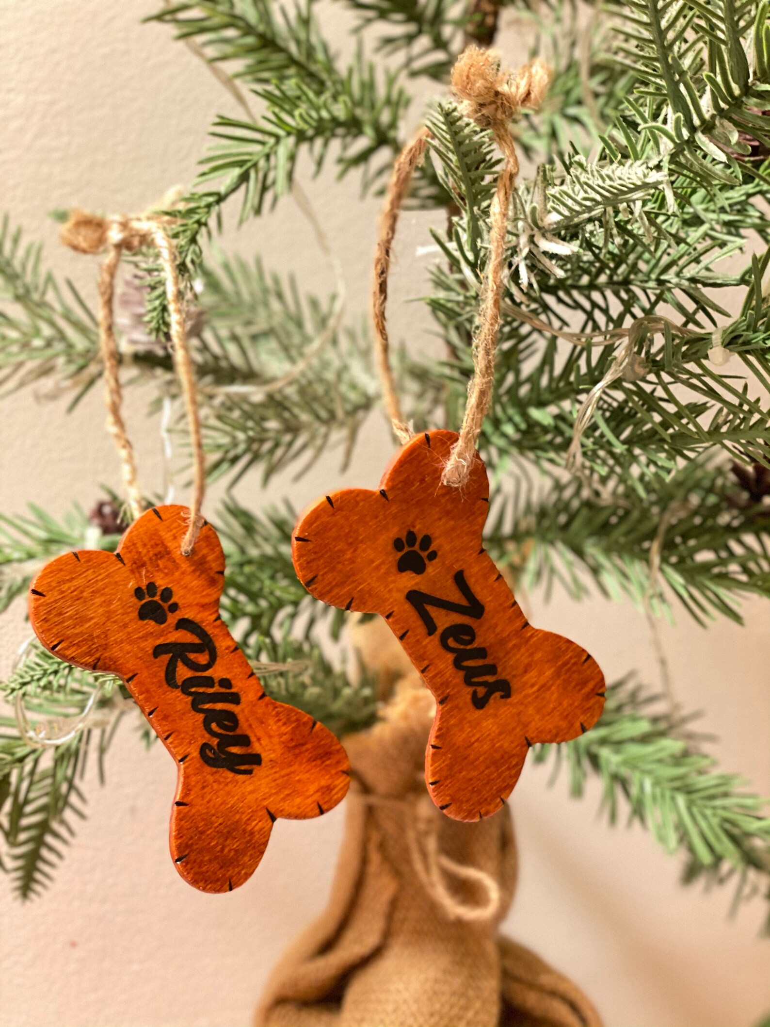 Christmas Dog Ornament, Laser Engraved, Custom Ornaments, Dog Gift, Dog ...