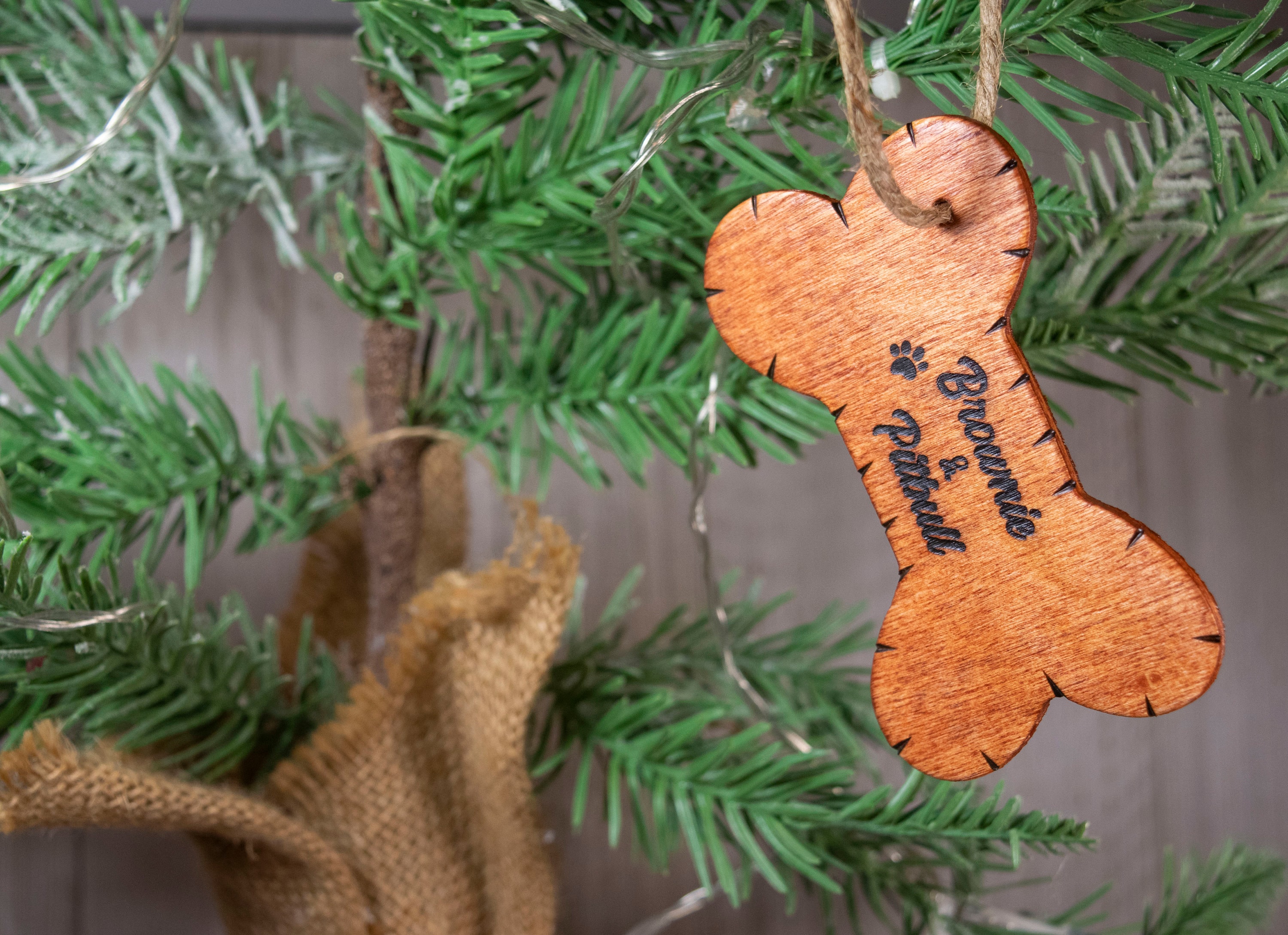 Christmas Personalized Dog, Laser Engraved Dog Bone Ornament Custom ...