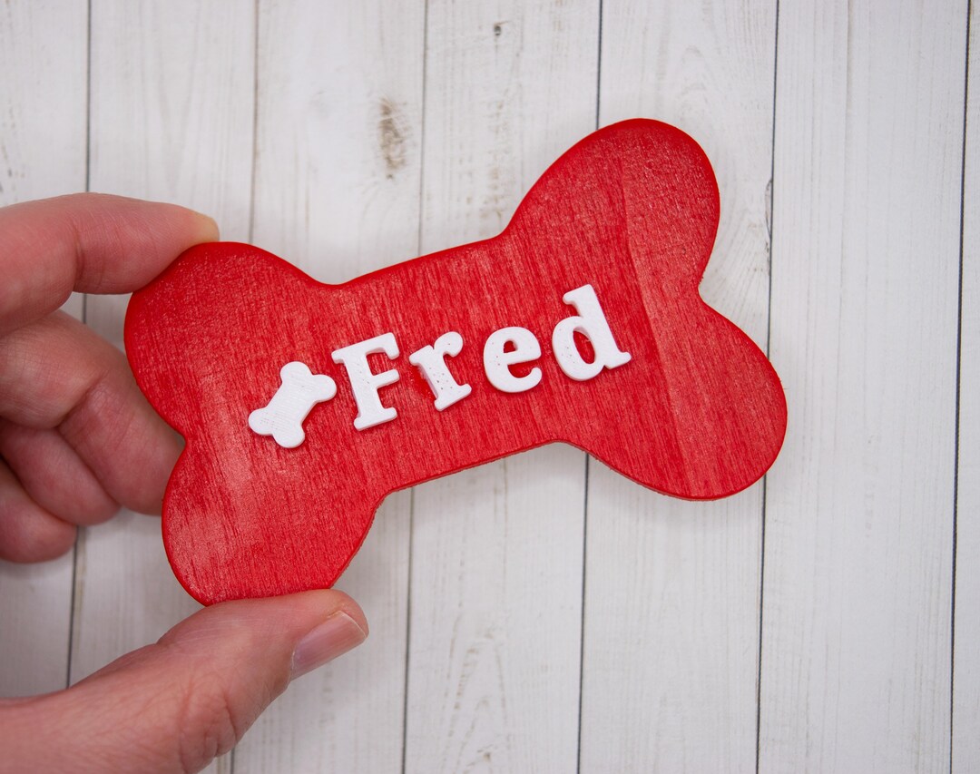 3D Personalized Pet Name Dog Bone Magnet, Custom Dog Name, 3D Memorial ...