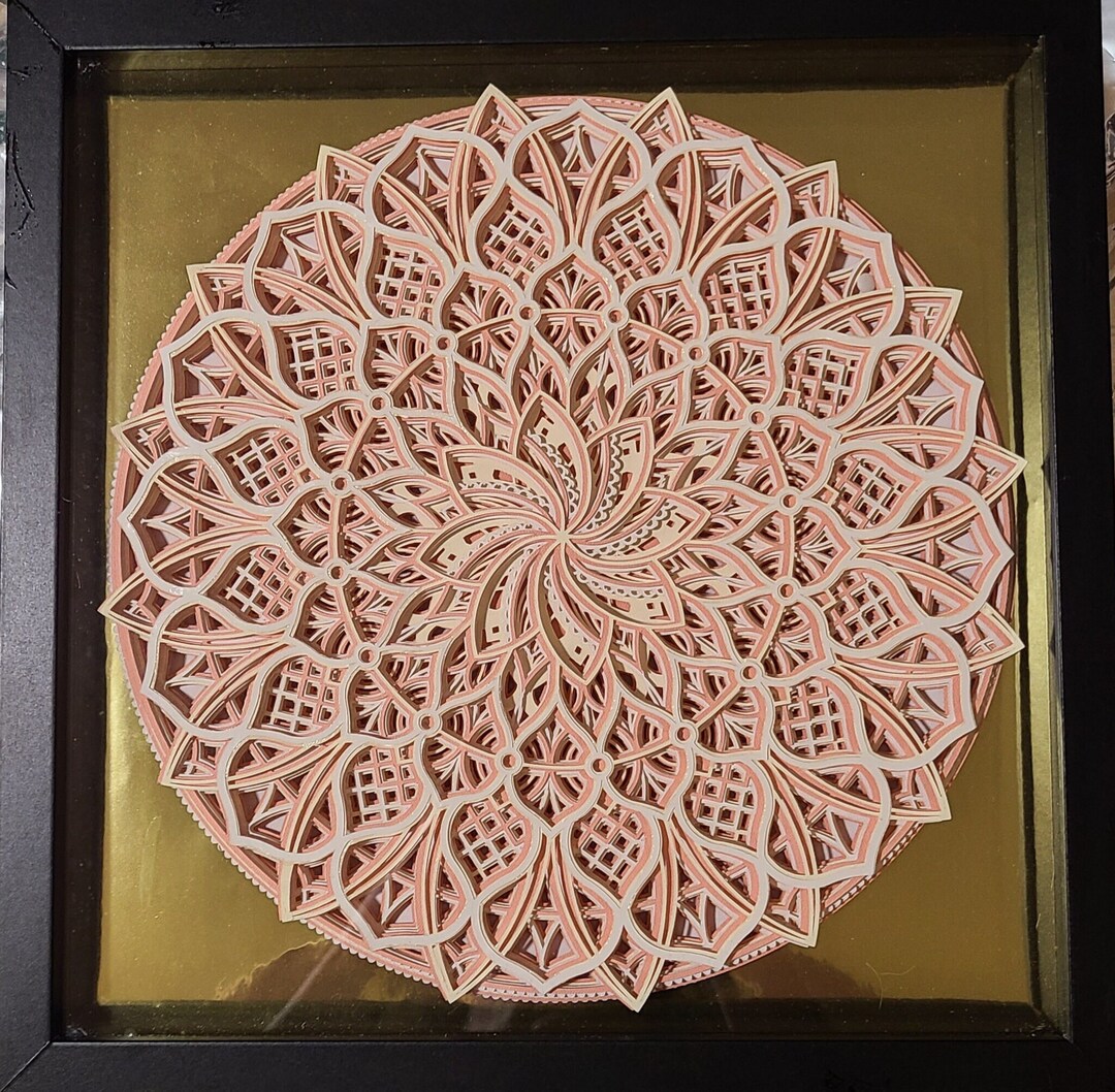 3D Mandala, Paper Art, Papercut, Layered Paper Art - Etsy