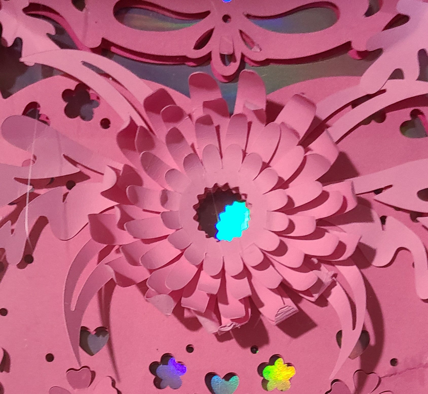3D Papercut, Paper Sculpture, Wall Art, Heart N Flowers Papercut ...