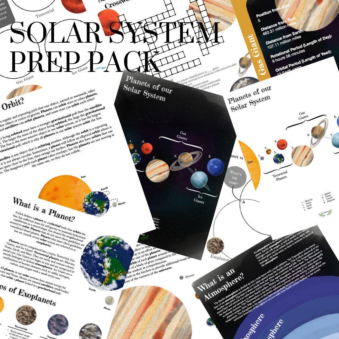 Solar System Prep Pack - Etsy